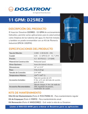 D25RE2 inyector | DosatronUSA